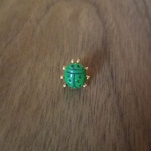 Accessories | Vintage Green And Gold Ladybird Pinladybug Pin | Poshmark